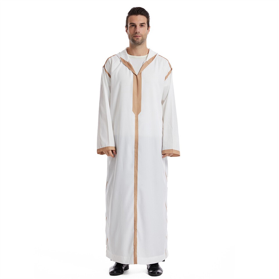Moroccan Hooded Thobe Thobes Hood Hoodie Mens Arab Saudi Robe Dishdash ...