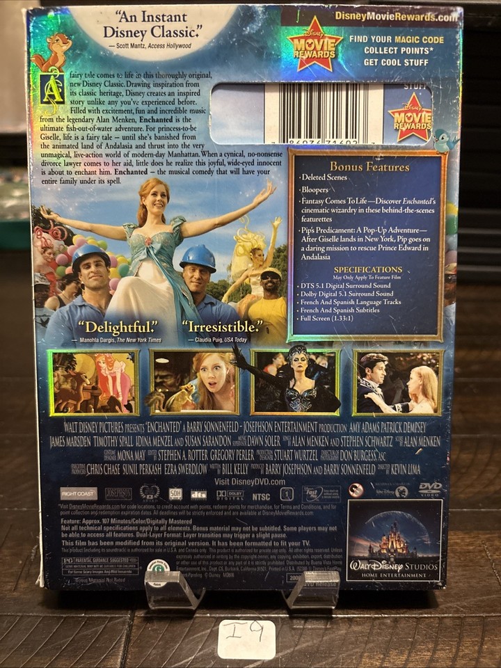WALT DISNEY'S ENCHANTED WIDESCREEN EDITION (DVD, 2008) I9 | eBay