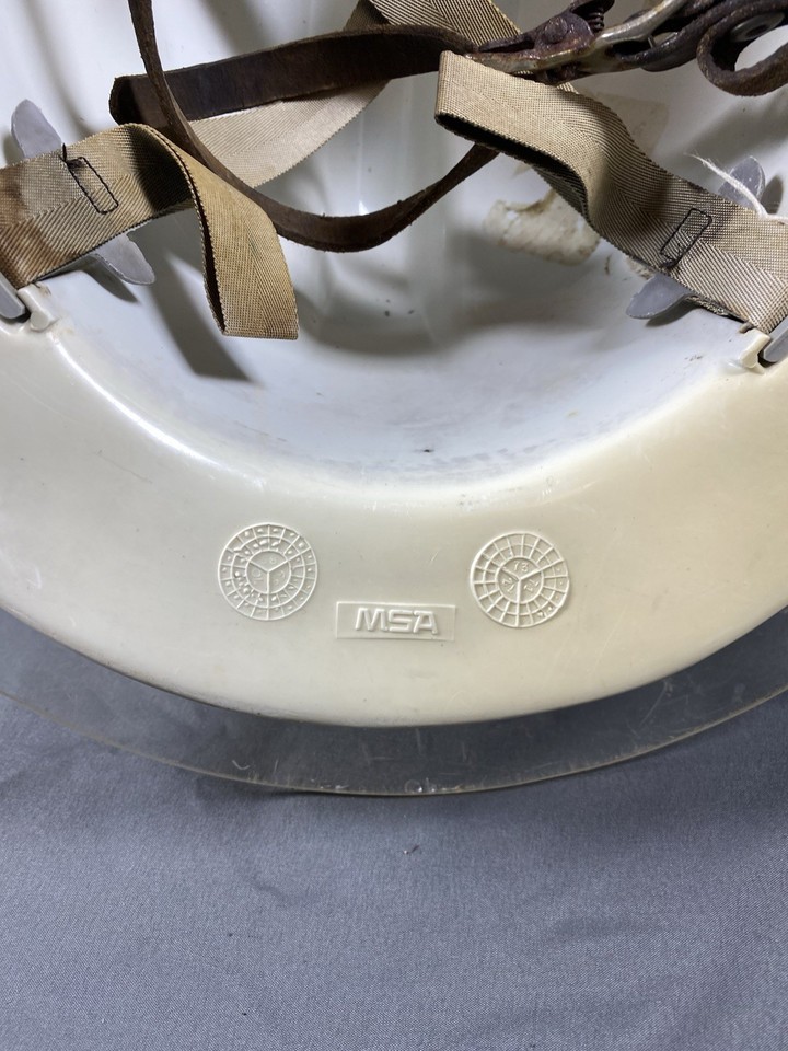 Vintage MSA Fire Chief firefighter Helmet Hard Hat RCFD W/ Plectron ...