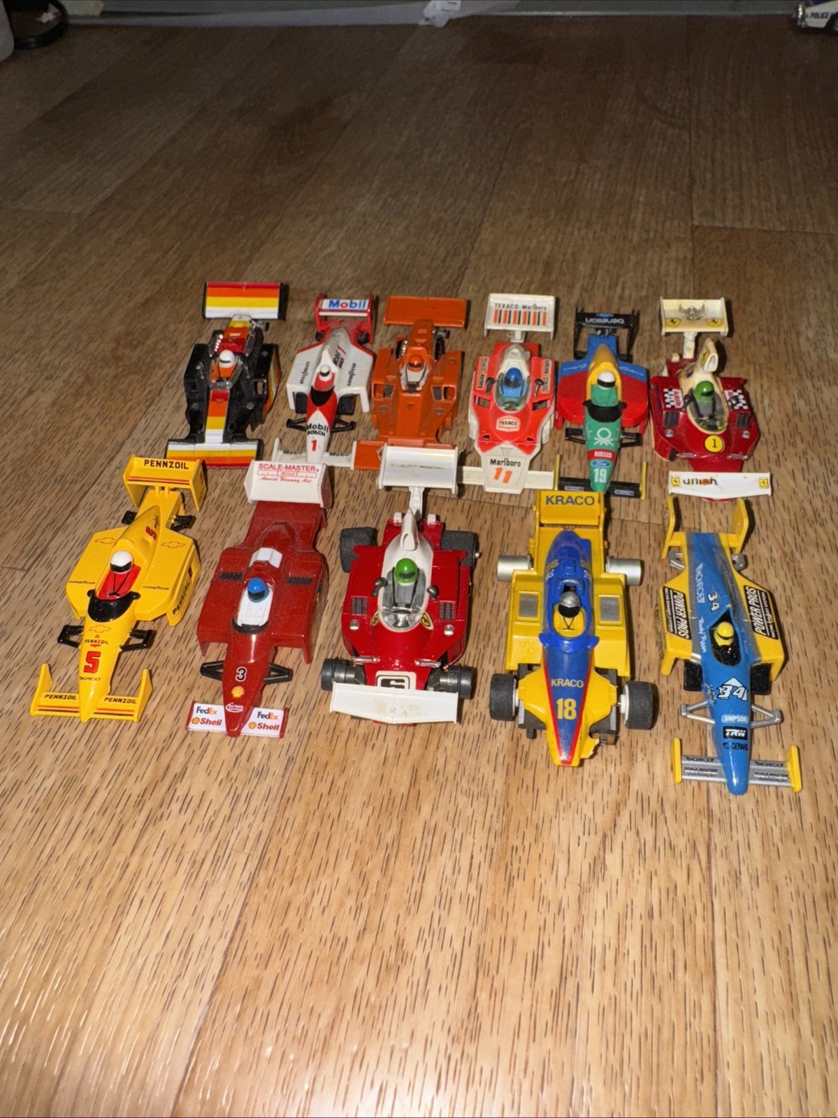 Lot Of 11 Formula 1 Racing Slot Car Bodies Penzoil Kraco Power Pros ...