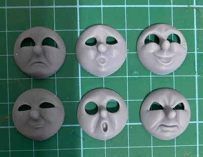 Custom HO/OO Bachmann James Magnetic Faces Set of 6 | eBay