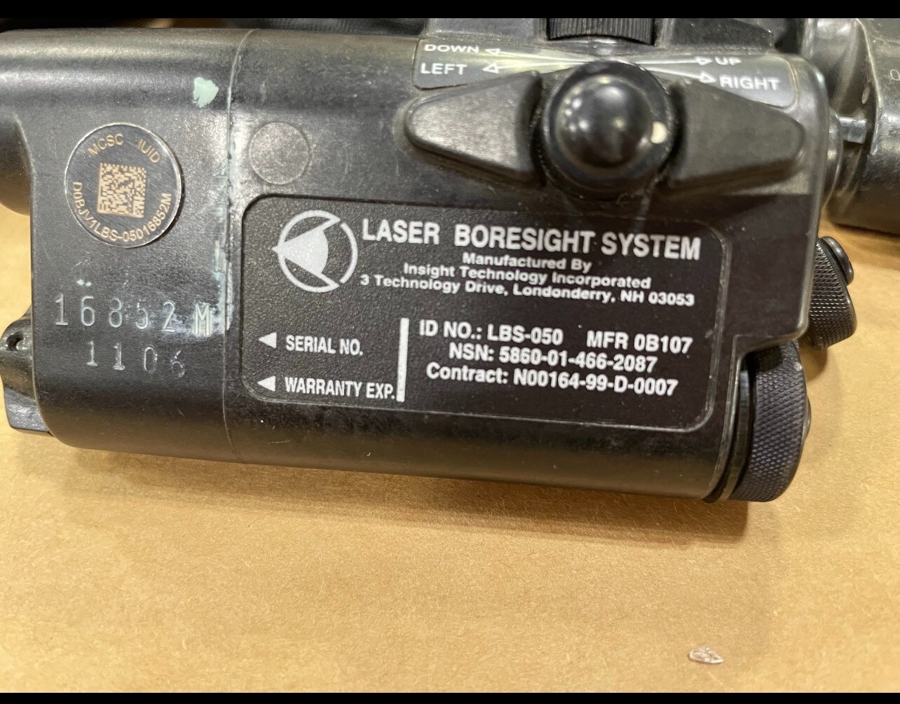 INSIGHT TECHNOLOGY US MILITARY LBS LASER BORELIGHT | eBay