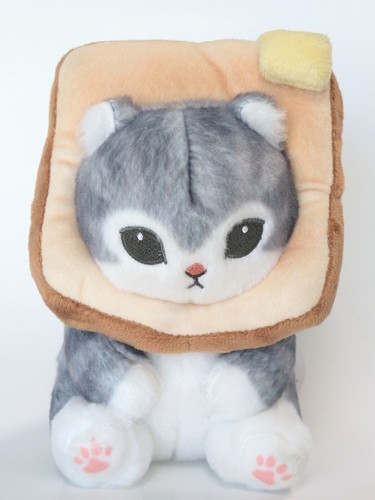 mofusand Plush toy Buttered toast Cat Silver tabby Stuffed animals ...