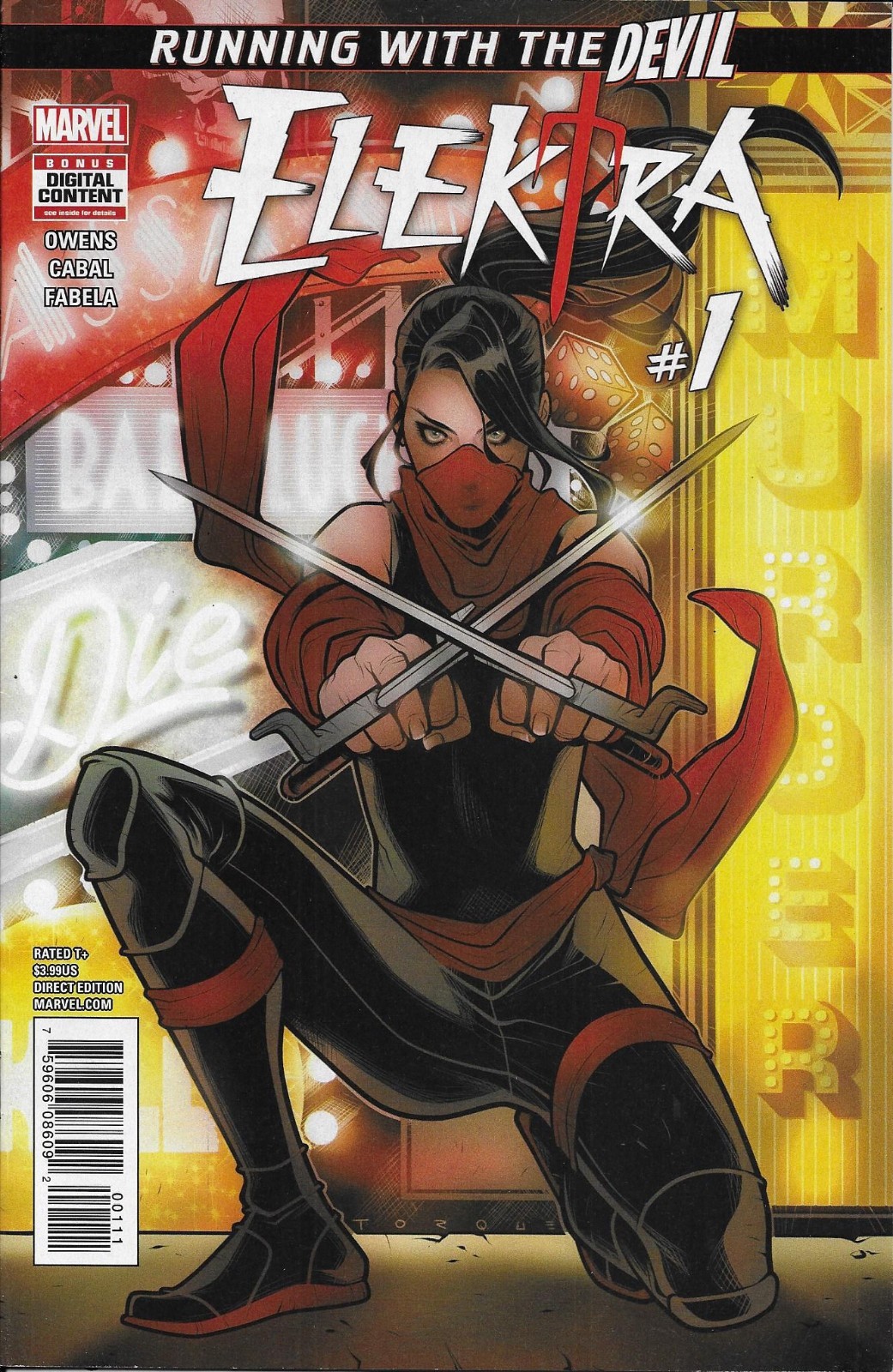 Elektra Comic 1 Cover A Elizabeth Torque First Print 2017 Matt Owens ...