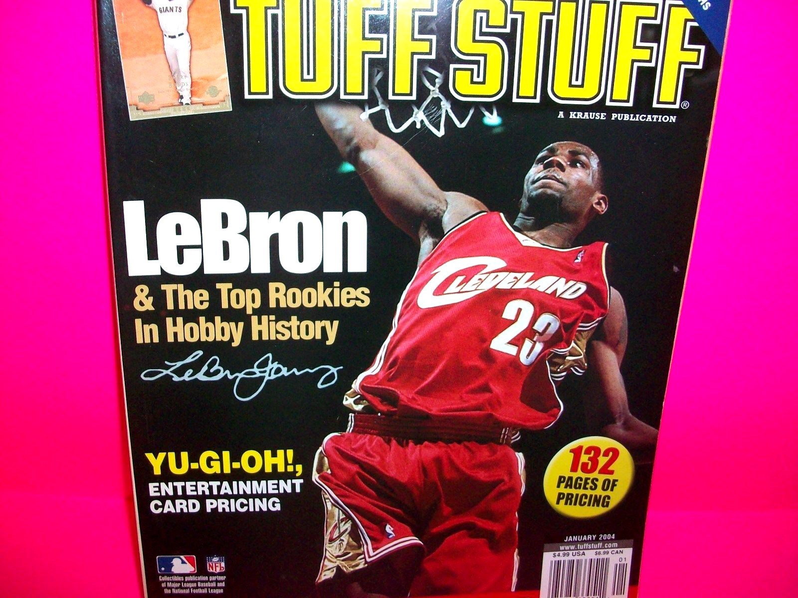 LEBRON JAMES Tuff Stuff 2 Magazine Lot June 2003 January 2004 YU--GI-OH ...