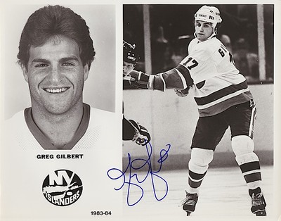 GREG GILBERT Signed NEW YORK ISLANDERS 8X10 PHOTO | eBay