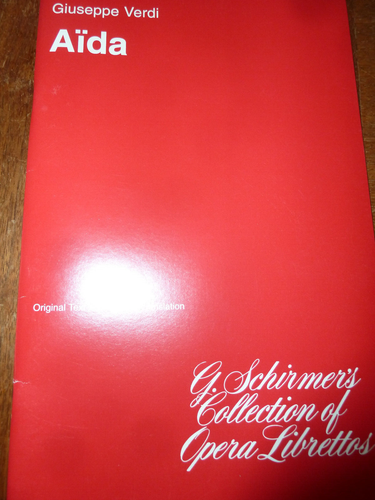 AIDA: LIBRETTO By Giuseppe Verdi | eBay