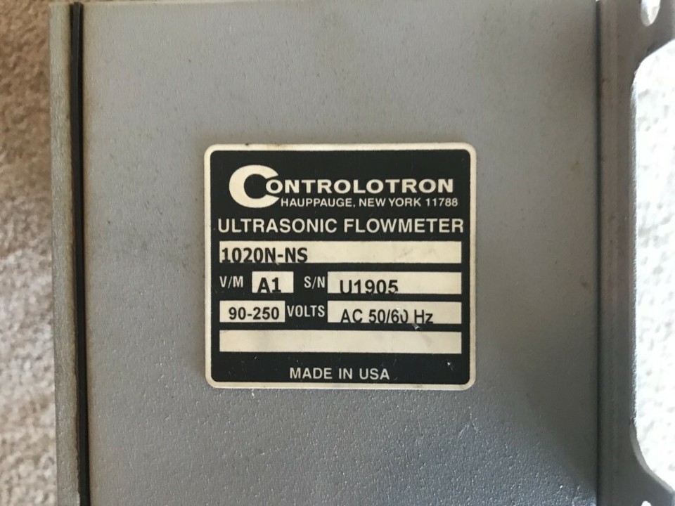 CONTROLOTRON SYSTEM WIDE BEAM CLAMP ON ULTRASONIC FLOWMETER 1020N-NS | eBay