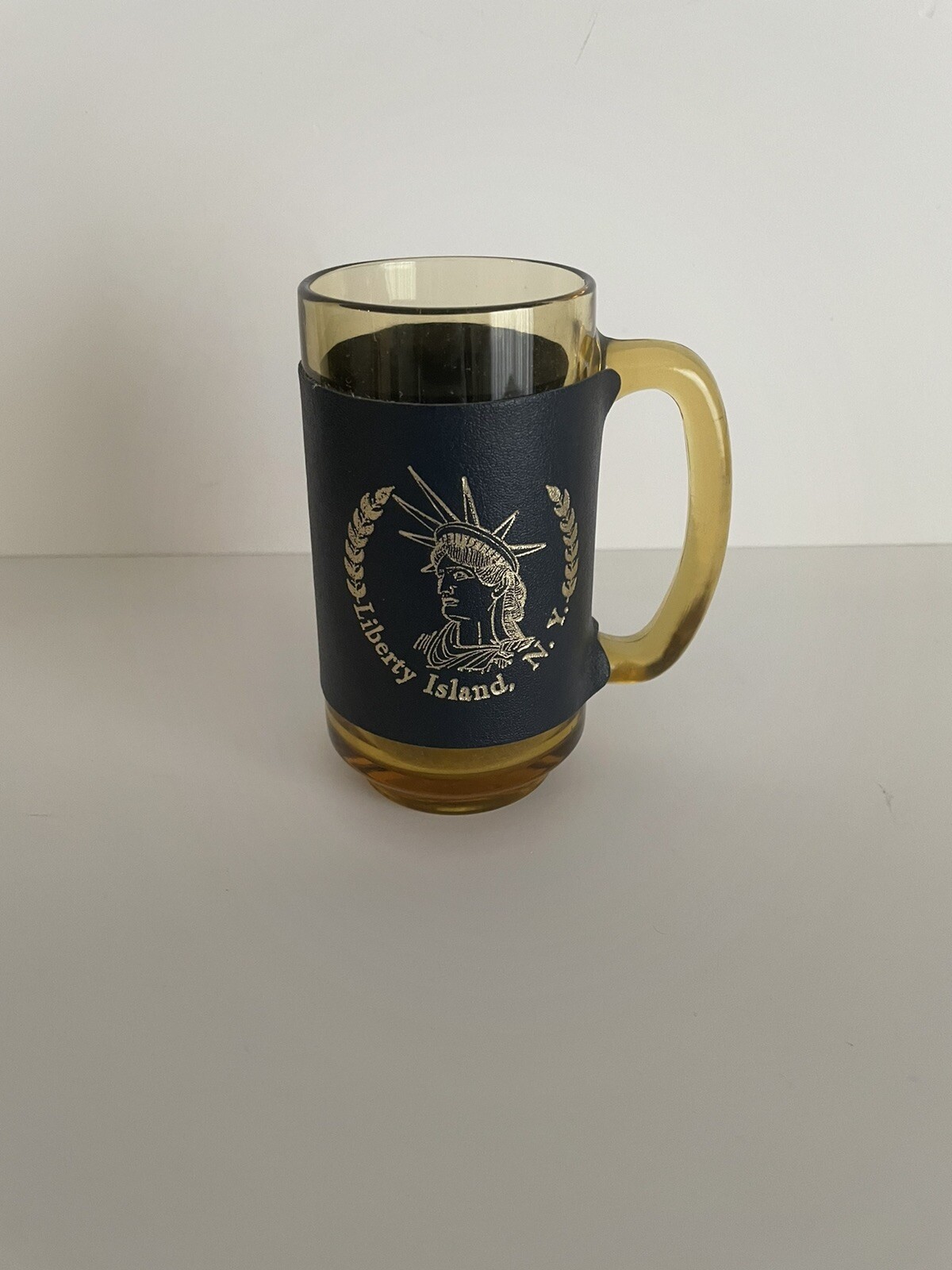 VINTAGE SOUVENIR TRAVEL MUG STATUE OF LIBERTY LIBERTY ISLAND, NEW YORK ...