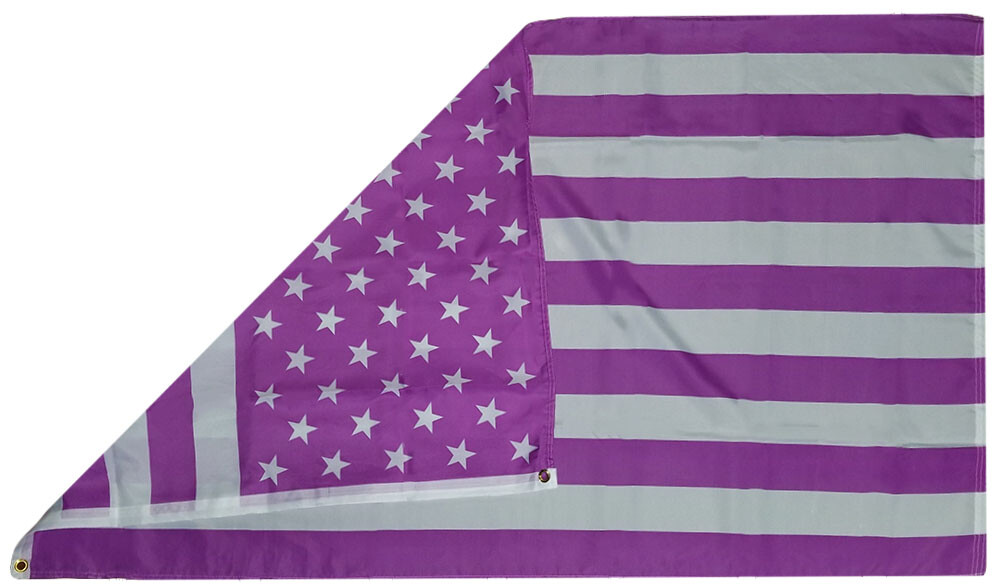 Purple And White American Flag
