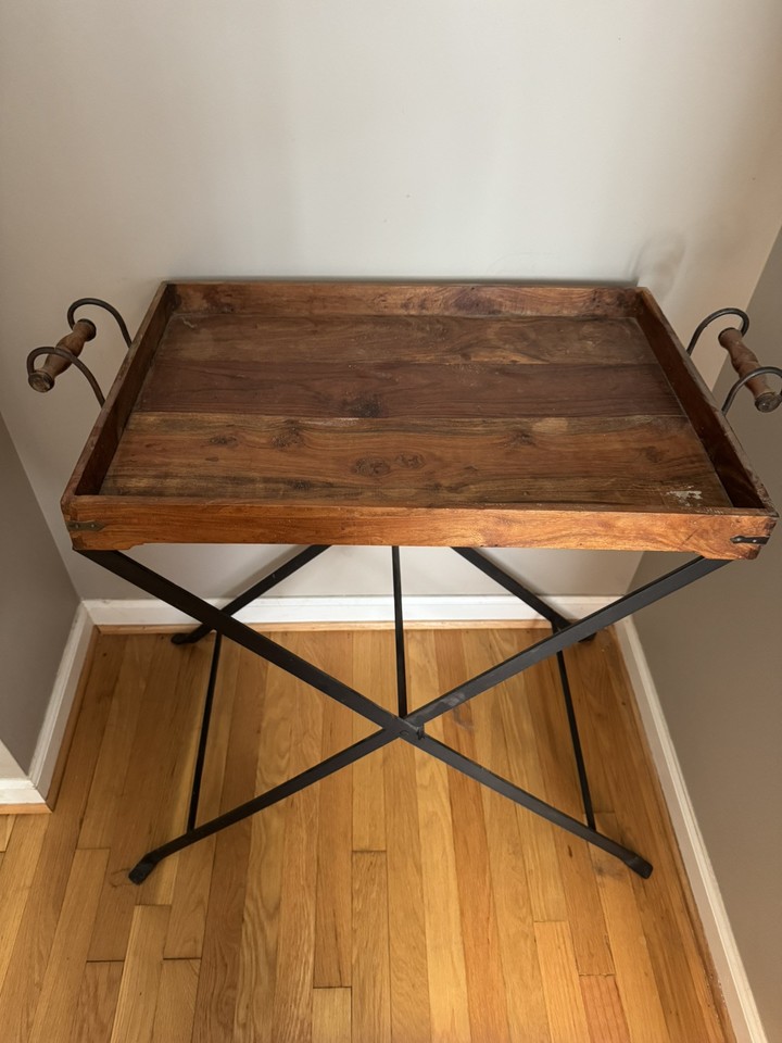 Wooden Butler Tray Table | eBay