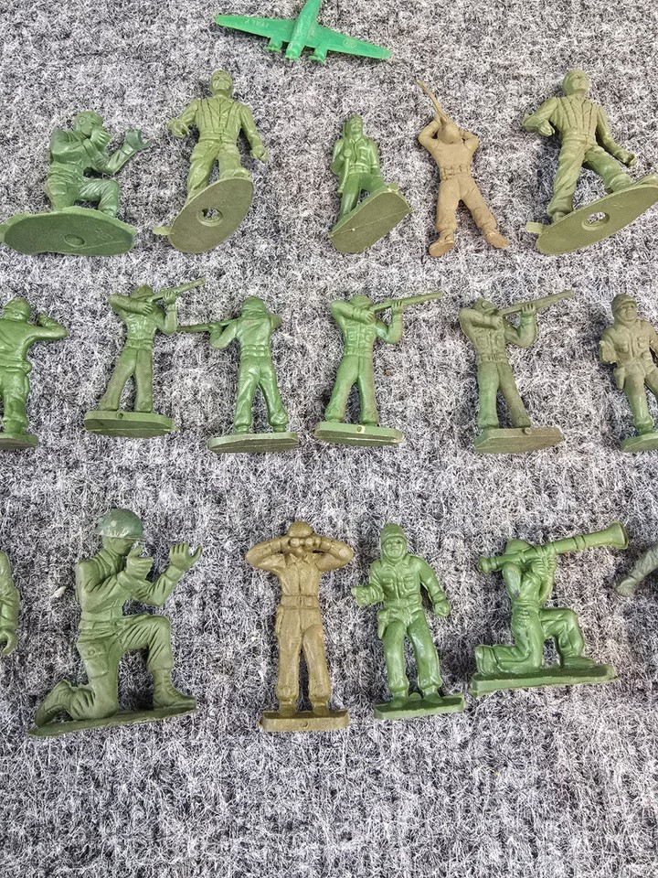 MPC Marx Originals Green Plastic Army Toy Soldiers 2" in Qty 25 pcs ...