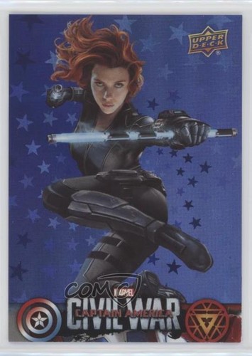 2016 Marvel Captain America: Civil War Retail Blue Foil Black Widow # ...