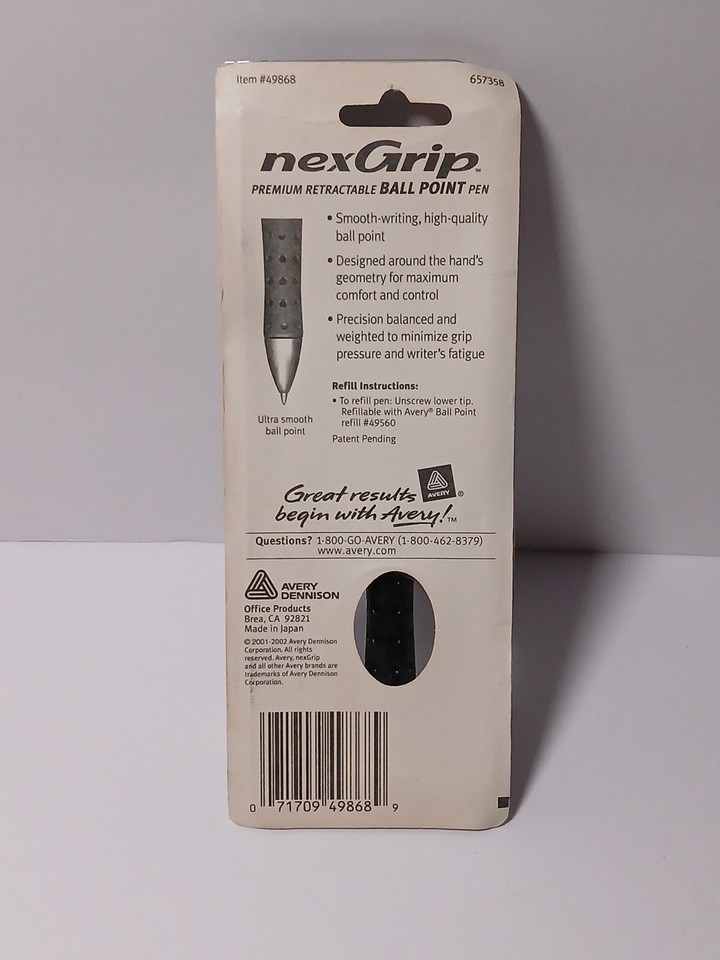 NOS Avery Nexgrip Ball Point Medium Black Double Click Triple Click | eBay