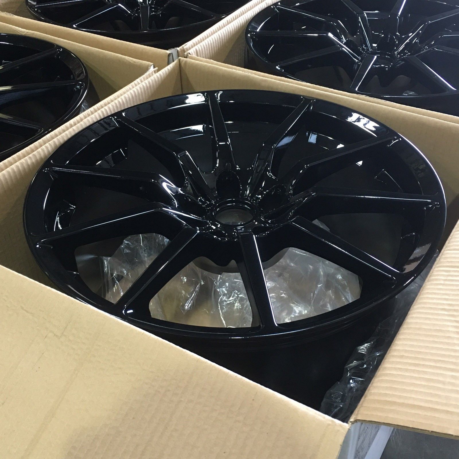 19x10/19x11 Rep GT350 Style fit Mustang 5x114.3 40/55 Black Wheels Rims ...