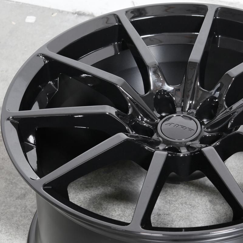 19 INCH BLACK MRR M350 WHEELS 19X10 / 19X11 FOR FORD MUSTANG S550 RIMS ...