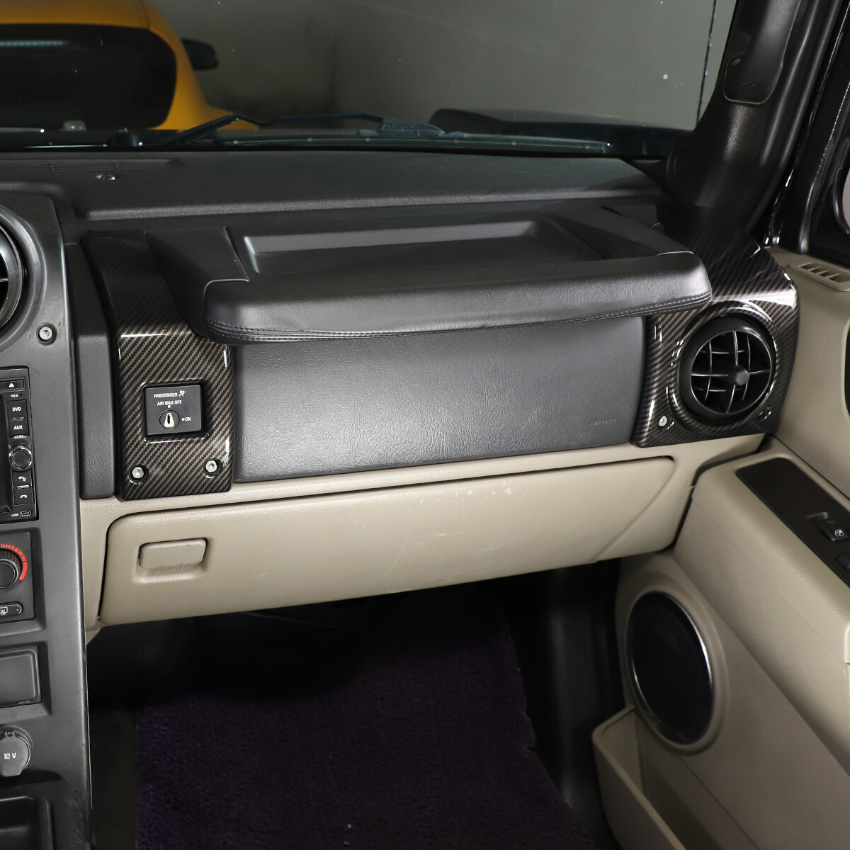 ABS Carbon Fiber Center Console Side Air Vent Outlet Cover For Hummer ...