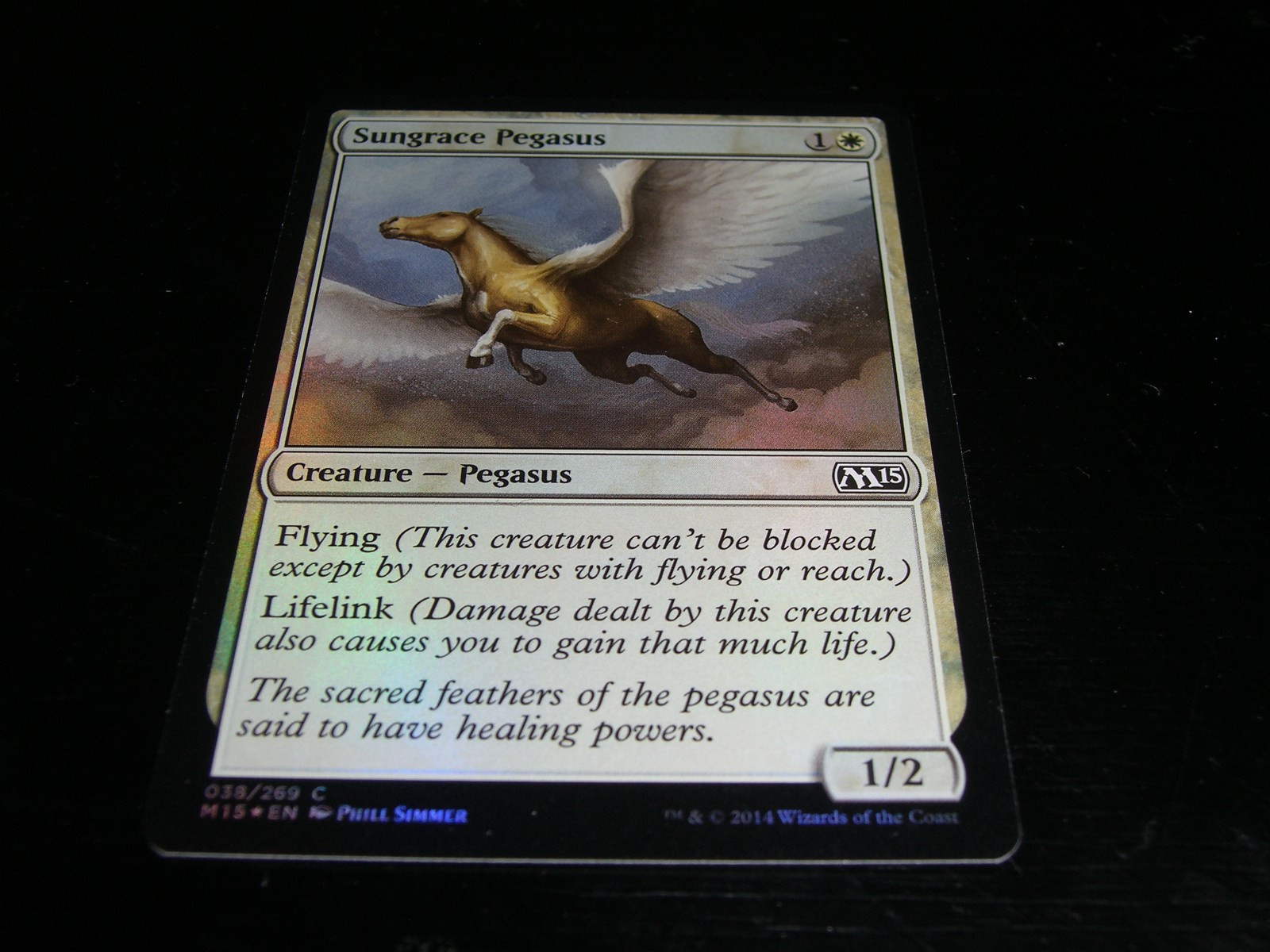 Magic the Gathering: Core Set M2015 - Sungrace Pegasus FOIL Common Card ...