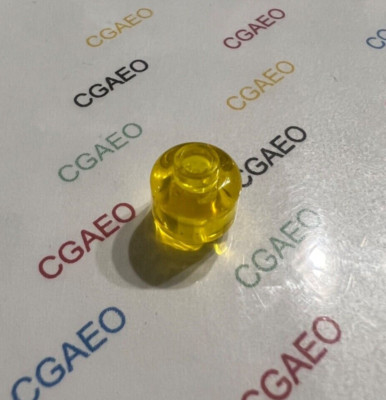 1 X Lego 3626b Minifigure, Head (Plain) - Blocked Open Stud TRANS ...