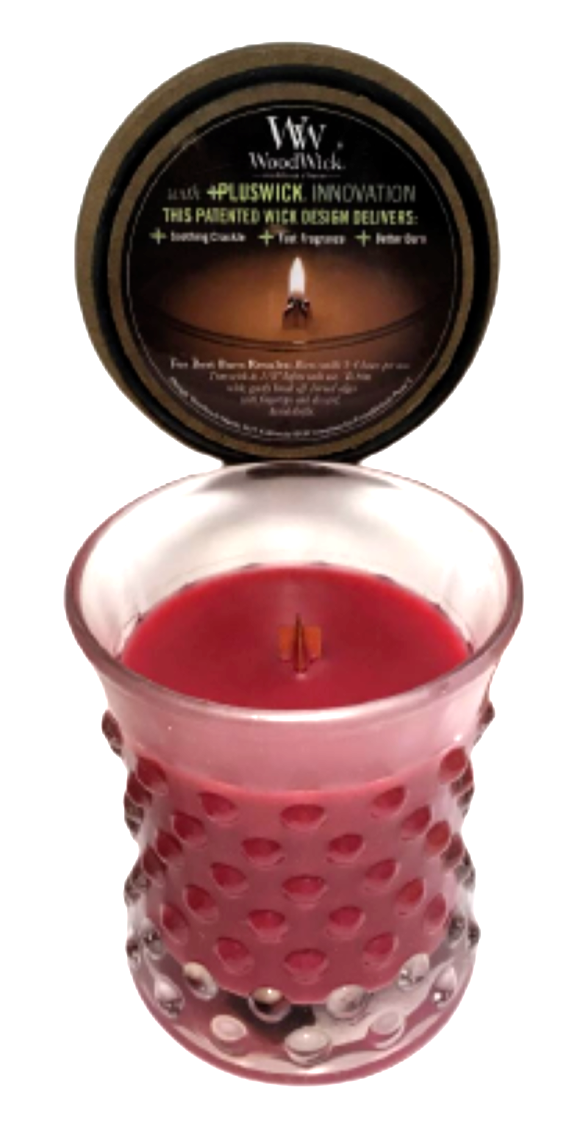 Woodwick CURRANT Hobnail Glass Candle 4.8 oz Crackles FREE SHIP | eBay