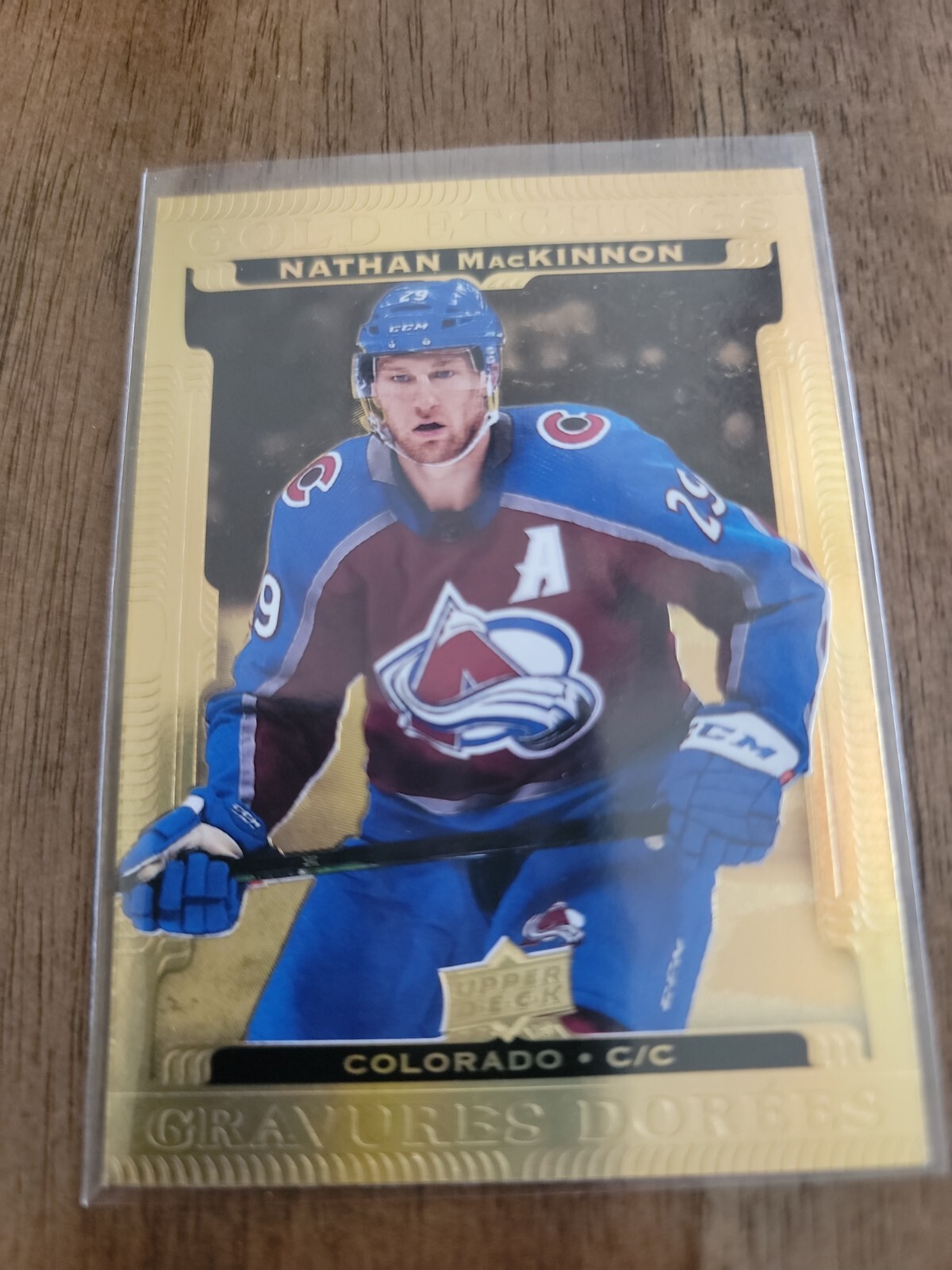 2022-23 UD Tim Hortons Gold Etchings Nathan MacKinnon Colorado ...