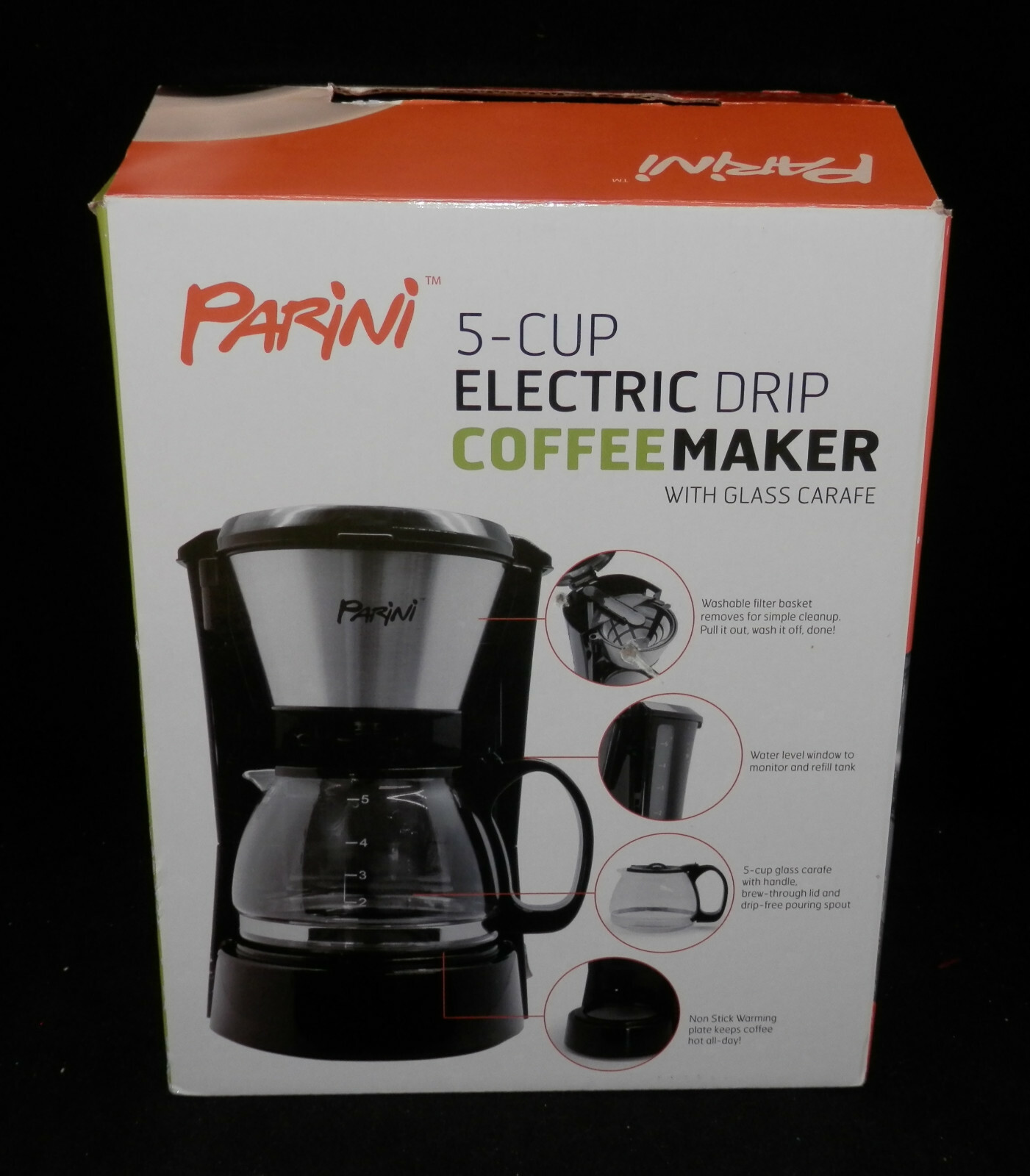 Parini 5-Cup Electric Drip Coffee Maker (Brand New In Box) | eBay