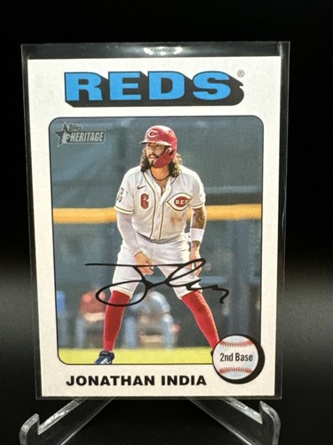 2024 Topps Heritage #49 Jonathan India White Border SP Cincinnati Reds ...