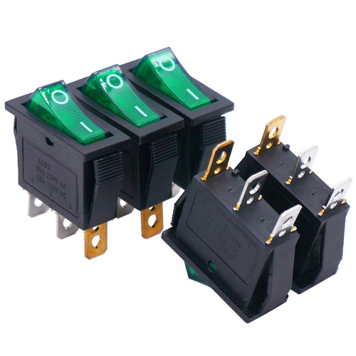/5Pcs Rocker Switch 3 Pins 2 Position On/Off AC 20A/125V 15A/250V SPST ...
