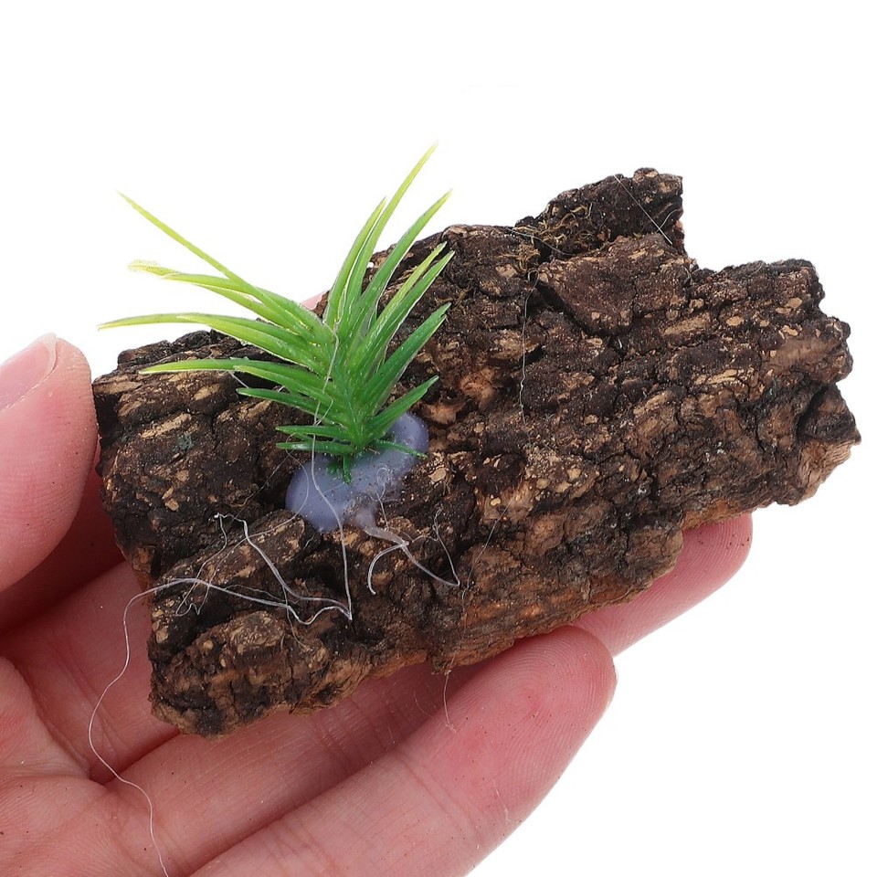 36pcs Tree Bark For Reptile Terrarium Decorative Bark With Fake Plant ...