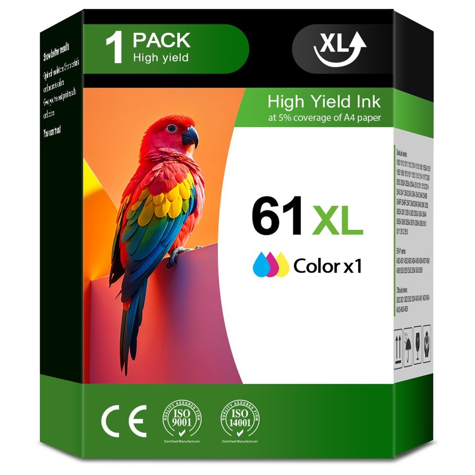 For HP 61XL 61 XL Ink Cartridges for HP ENVY 4500 4501 4502 4504 5530 ...