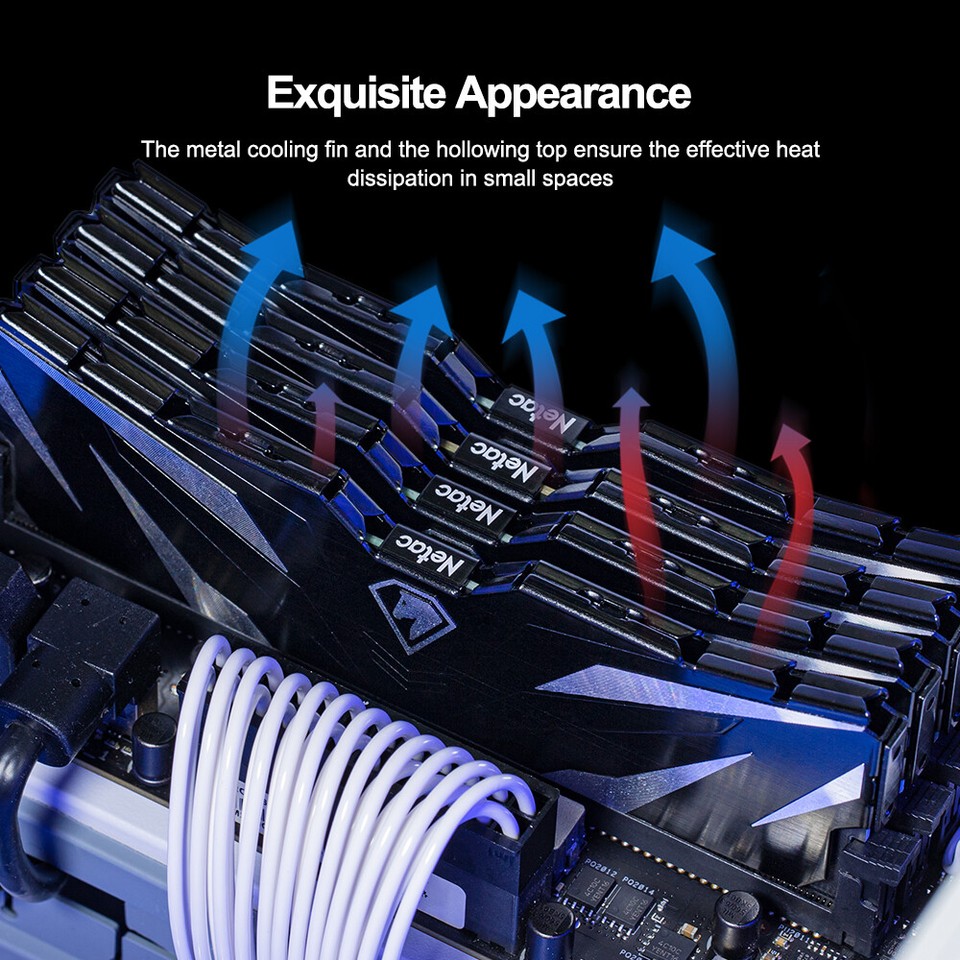 Netac DDR4 16GB(2x8GB) DDR4 DRAM 3200MHz UDIMM Desktop Internal Memory ...