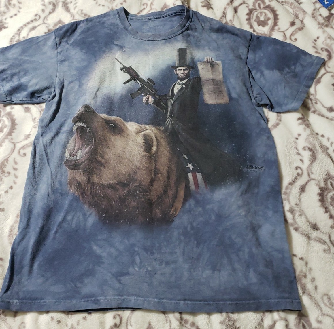Abraham Lincoln Riding A Bear With A Machine Gun