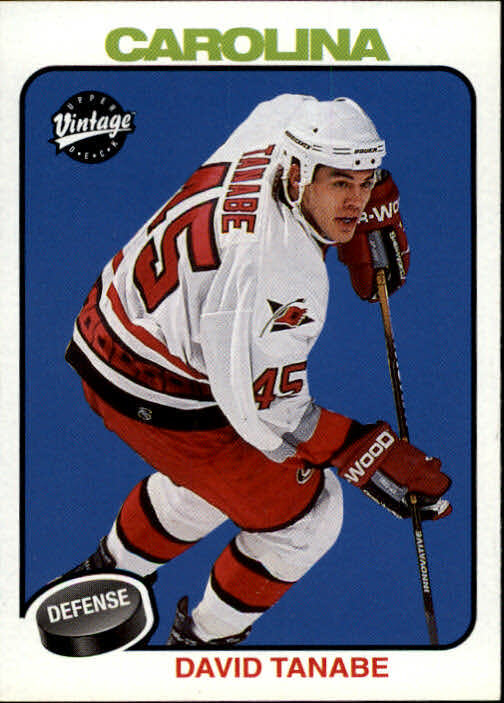 2001-02 UD Vintage Carolina Hurricanes Hockey Card #47 Dave Tanabe | eBay
