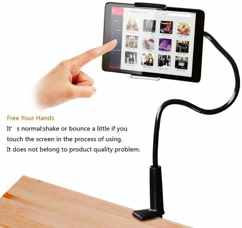 Gooseneck Tablet Mount Holder Flexible Long Arm Clamp For Bed Desk ...