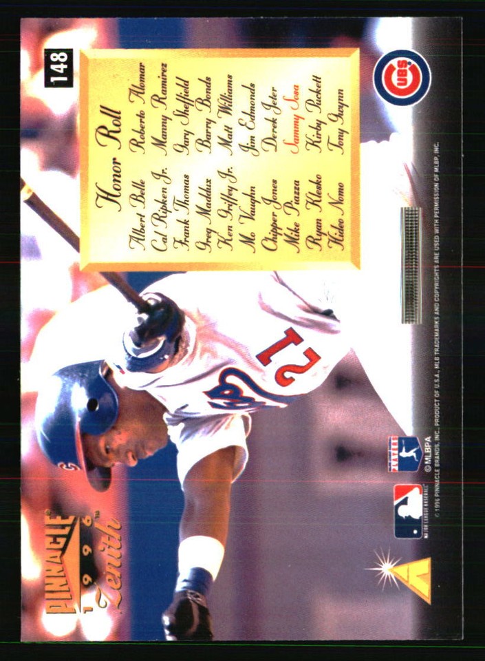Sammy Sosa 1996 Zenith #148 BASEBALL Card | eBay