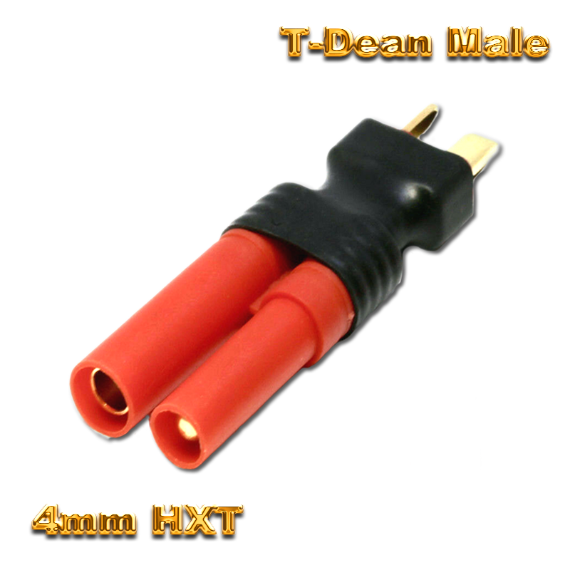 1x Adapter T-Dean T-Stecker Male auf HXT 4mm Stecker Buchse Goldstecker ...