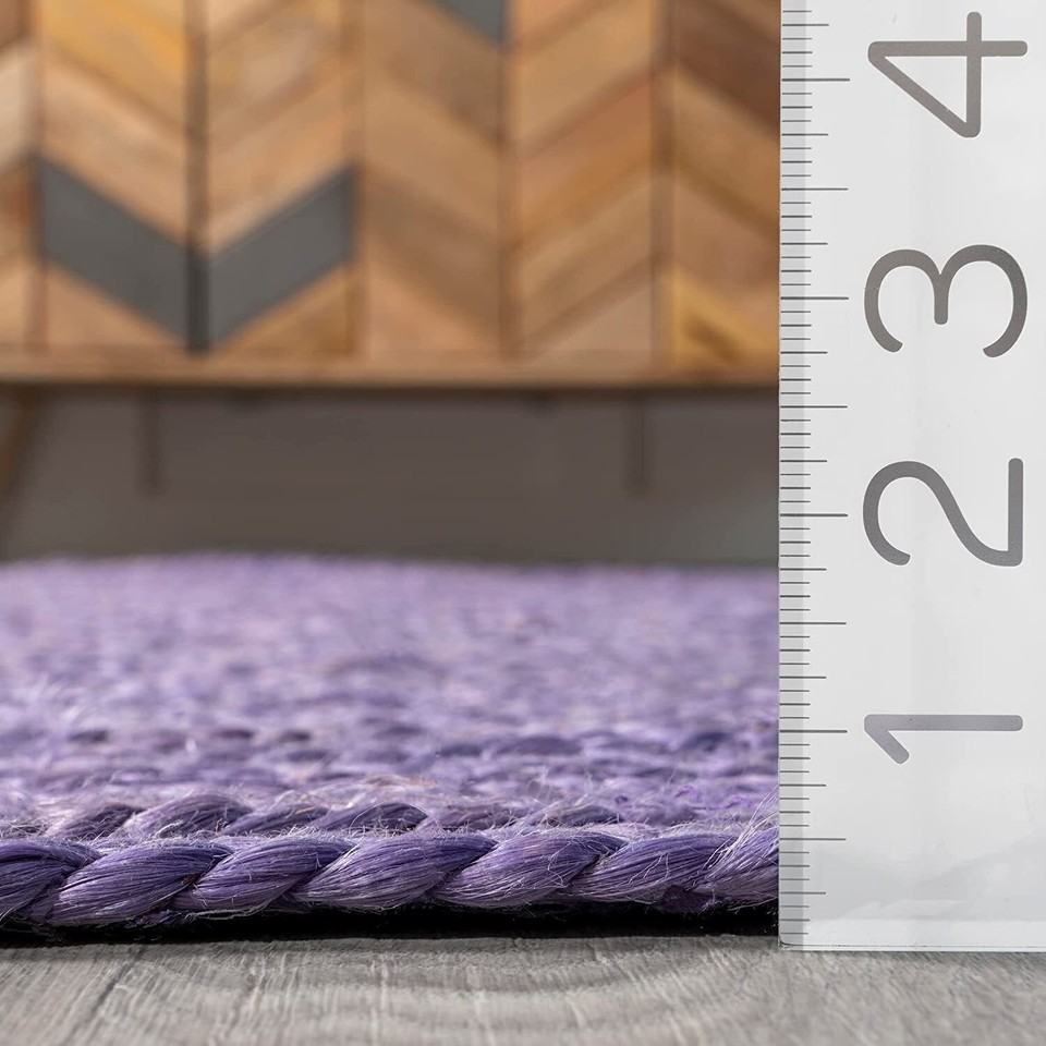 Rug Carpet Purple Color Braided Rectangle Runners Farmhouse Area Rug ...