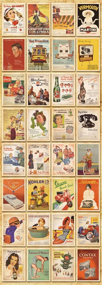Lot of 32 Duplicate Postcards Advertising Album Poster Slogan History ...