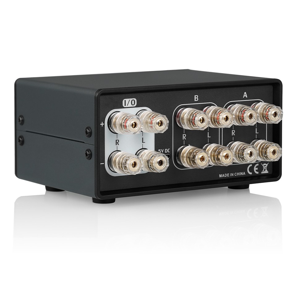 Douk Audio VU102 2 Zone Amplifier/Speaker Selector Box w/VU Meter Audio ...