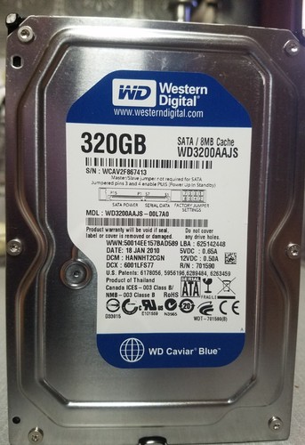 WD CAVIAR BLUE 3.5" SATA 320GB INTERNAL DESKTOP HD #WD3200AAJS-00L7AD ...