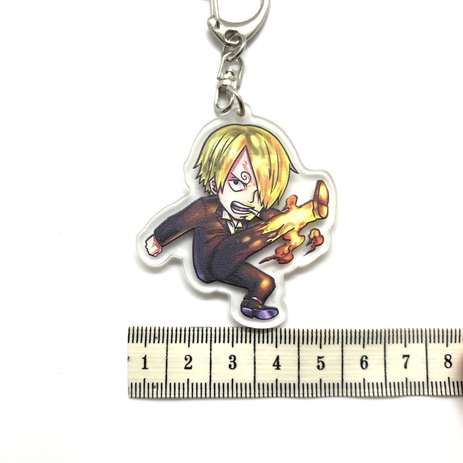 One Piece Vinsmoke Sanji Keychain Black Leg Sanji Keyring Anime Manga ...