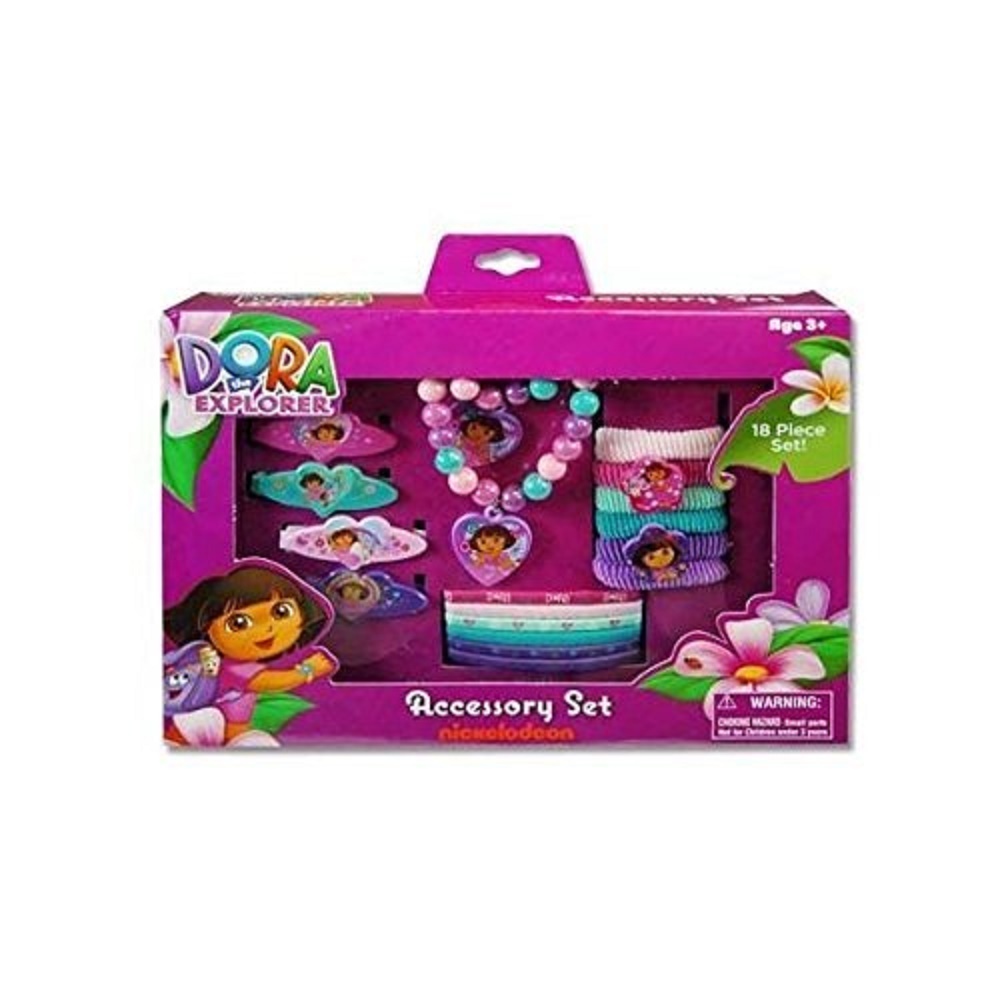 Dora the Explorer 15PC Hair Accessory Kit-Barrettes,hair ties+Hair ...