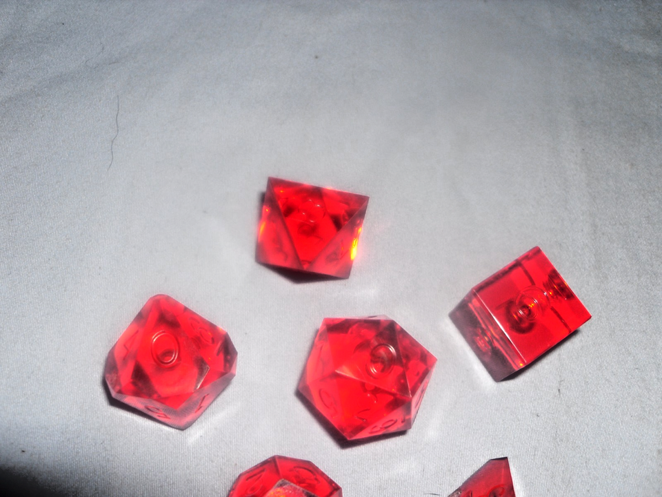 VINTAGE DUNGEONS & DRAGONS RED RUBY GEM DICE SET BY GAMESCIENCE (RARE ...