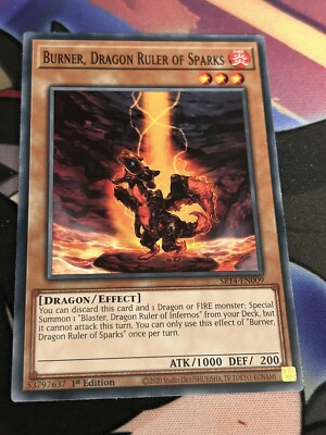 Burner, Dragon Ruler of Sparks - SR14-EN009 Common 1st Ed Yugioh Card ...