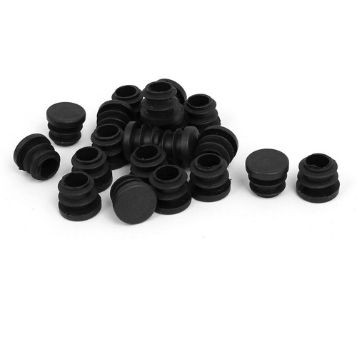 Furniture Table Chair Leg Foot Plastic Round Shape Cover Pads 16mm Dia ...