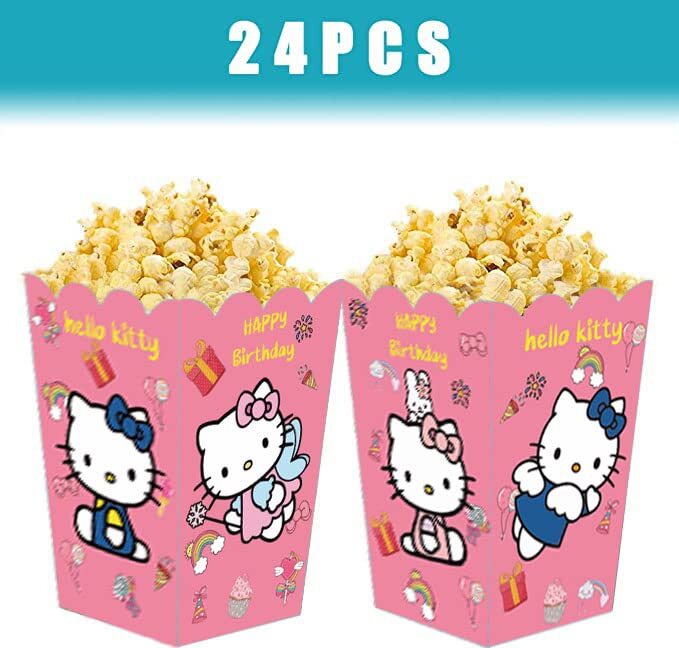 24PCS Cartoon cat theme Party Popcorn Boxes, Party Supplies,Favor Bags ...