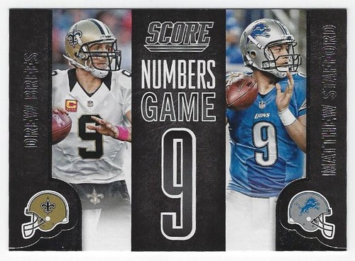 2014 Score Numbers Game #NG7 Drew Brees/Matthew Stafford! *PWE* | eBay
