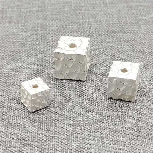 4pcs of 925 Sterling Silver Shiny Cube Beads for Bracelet | eBay