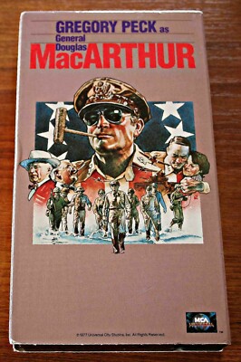 MacArthur,1977 (VHS, 1990) Gregory Peck, Ed Flanders, R. D. Zanuck ...