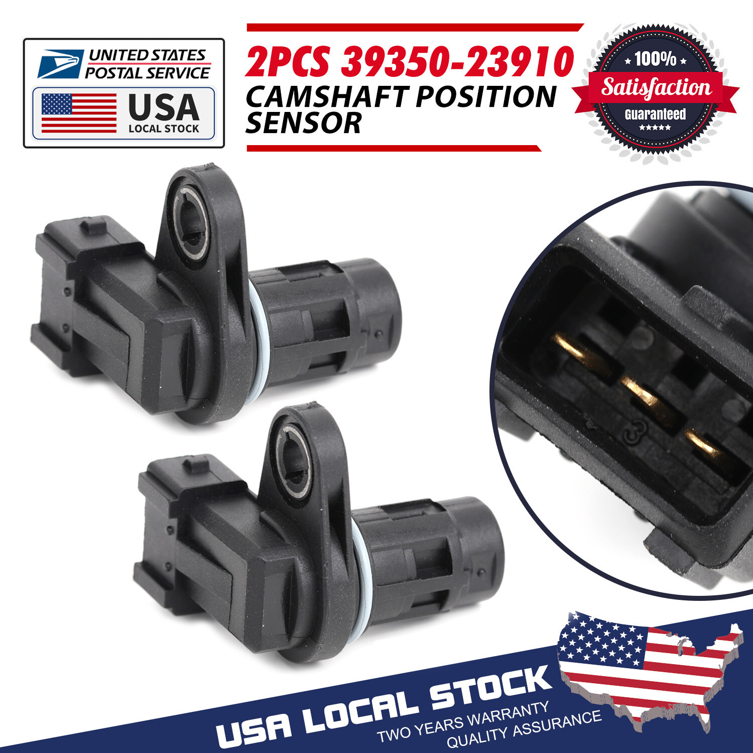 2X 39350-23910 Camshaft Position Sensor for Hyundai Elantra for Kia ...